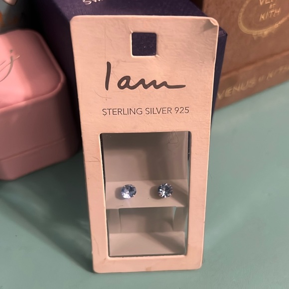 Jewelry | I Am Light Blue Stud Earrings Sterling Silver 925 Brand New ...